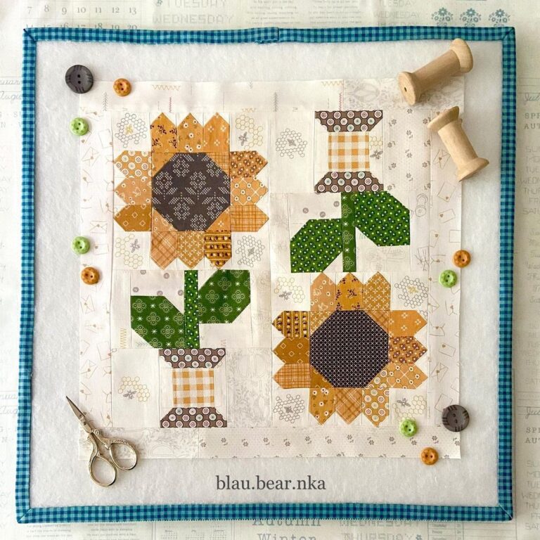20+ Lovely Sunflower Quilt Patterns You’d Want to Try - The Modern Field