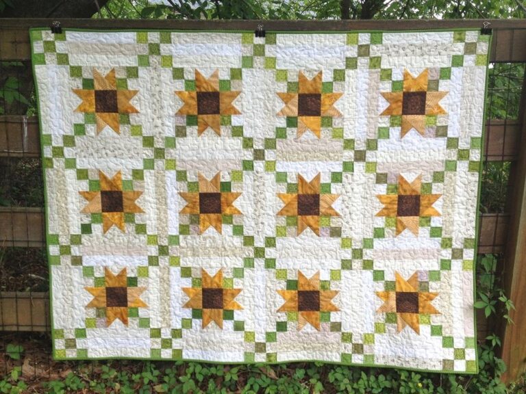 20+ Lovely Sunflower Quilt Patterns You’d Want to Try - The Modern Field