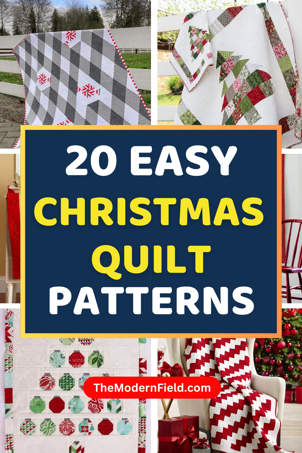 20 FREE Christmas Quilt Patterns for the Holidays - The Modern Field
